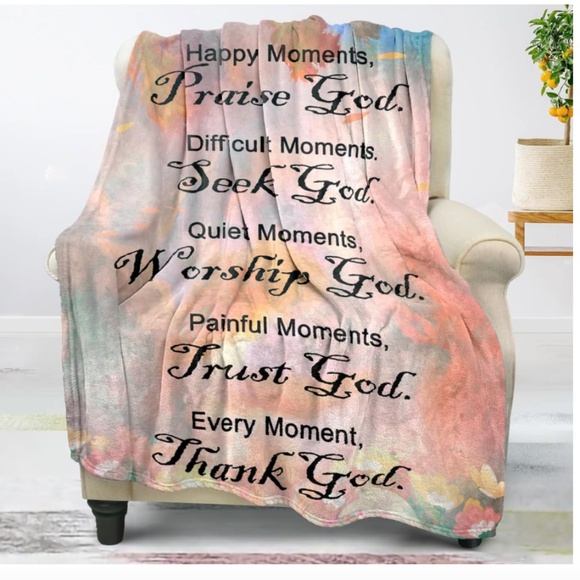 Other | B961 Christian Ultra Soft Bible Quotes Winter Blanket Praise ...